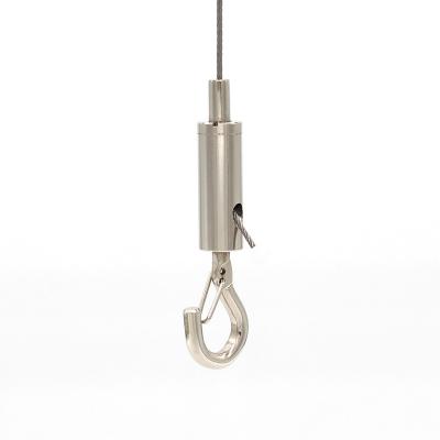 China Customize Hanging Aircraft Adjustable Steel Cable Gripper With Snap Hook for sale