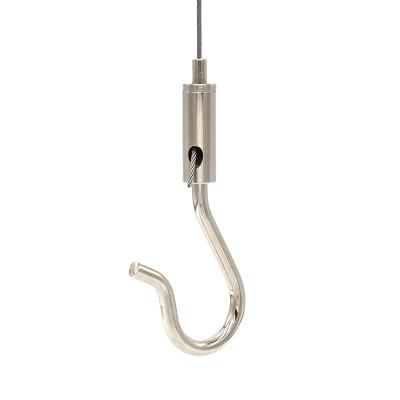 China Brass Hook Grippers Wide Arc Brass Hanging 9*74mm Side Exit Gripper J5-506 for sale