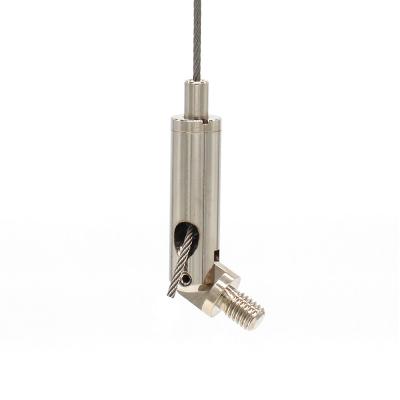 China Adjustable Wire Rope Fastener 180 Degree Customized Swivel Cable Grippers For Light Hanging for sale