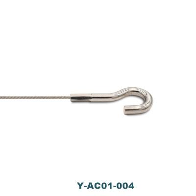 China Hook Ended Wire Rope Sling 1.2mm Wire Lifting Slings PVC Coated Customizable for sale