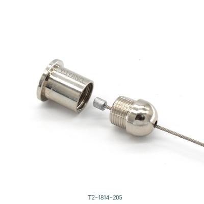 China Brass Ceiling Mount Cable Gripper 1.2-2.0mm Adjustable for LED Lights Billboards Hanging for sale