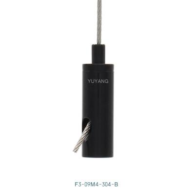 China Black Coated Side Exit Cable Gripper 1.5mm M4 Internal Thread Wire Cable Grippers 304-B for sale