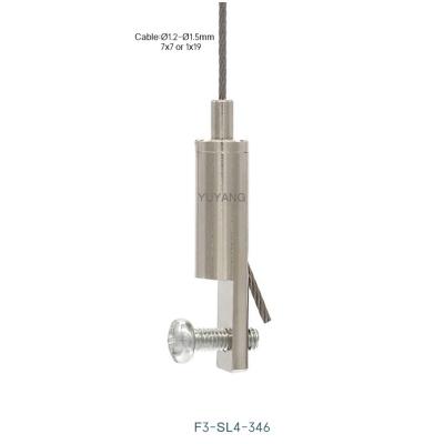 China M4 Screw Single Sided Suspension Cable Gripper Fork Gripper For Hanging Sign And Panel for sale