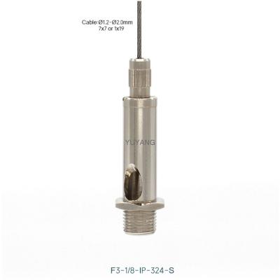 China Straight Knurling Power Feed Cable Gripper 8*40mm Connection For Lights Hanging System F3-324-S for sale