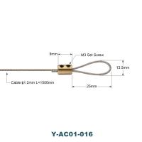 China 1.2mm Diameter Wire Rope Sling Hole Screw Clamp Loop End Wire Lifting Slings for sale
