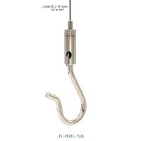 China Brass Hook Grippers Wide Arc Brass Hanging 9*74mm Side Exit Gripper J5-506 for sale