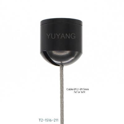 China Tilt Mountable Suspended Ceiling Wire Attachment M4 Rounded Base T2-211 Black for sale
