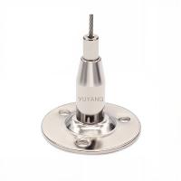 China Iron Suspension Cable Gripper Easy Installation 2mm Disc Shaped Ceiling Attachment Kit for sale