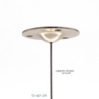 China Three Hole Suspension Cable Gripper Flange Ceiling Attachment For 2.0mm Wire for sale
