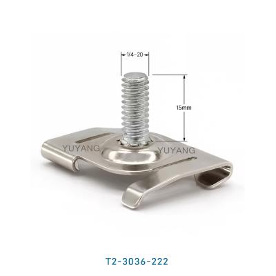 China Nickel Plated T Bar Ceiling Clips For 1/4-20 Stud 1mm Thicknesses Long Lasting T2-222 for sale