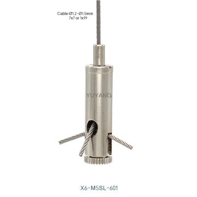 China Side Exit Griplock Cable Gripper M5 Thumb Screw X6-601 Wire Rope Gripper for sale
