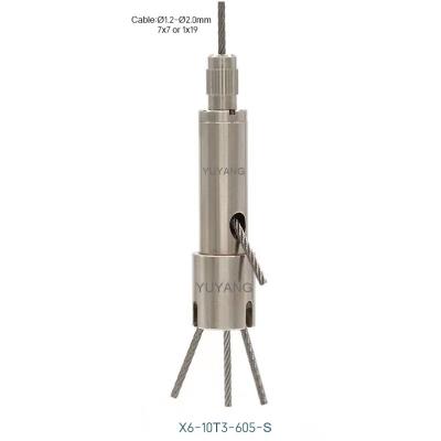 China Three Way Wire Cable Grippers 2.0mm Safety For Signs And Decorations X6-605-S for sale
