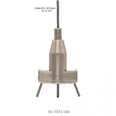 China Y Type Griplock Cable Gripper Adjustable 2 Wire X6-606 11.5mm Diameter 28mm Height for sale