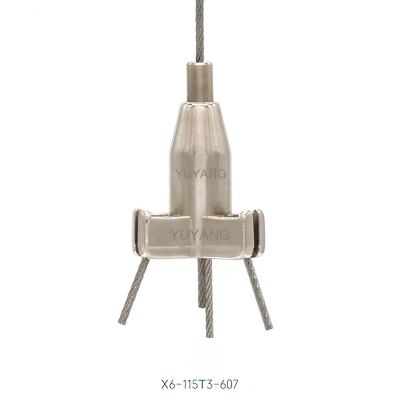 China Bottom Exit Wire Rope Gripper 11.5mm Diameter Bottom Cable Grippers Three Steel Wire X6-607 for sale