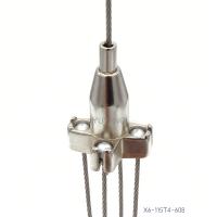 China Copper Nickel Plating Cross Cable Grippers Suspension Cable Gripper For 4 Wire X6-608 for sale