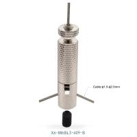China Y Shaped Cross Lighting Suspension Cable Grippers With Knobbed Safety Nut X6-609-S for sale