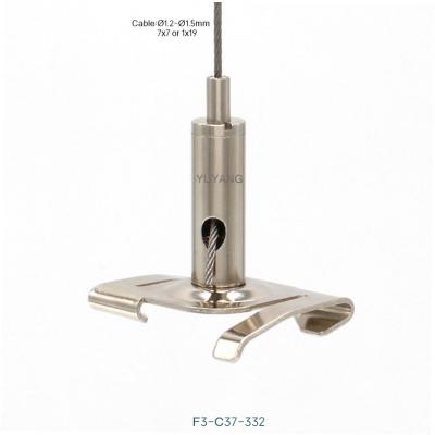 China Customized T Bar Attachment Clip For Suspended Grid Track Lighting F3-332 for sale
