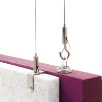 China Steel Cable Suspension Kits Ceiling Wire Hanging Kit With Spring For Acoustical System for sale