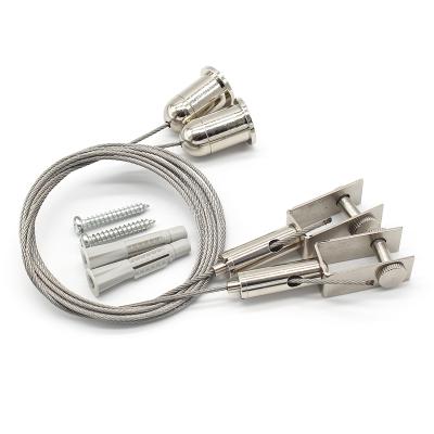 China Adjustable Acoustic Panel Hanging System With Cable Grippers 1.5mm Wire Rope for sale