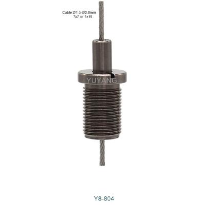 China M12 Thread Black Coated Side Exit Cable Gripper 15mm Diameter Adjustable Cable Gripper for sale
