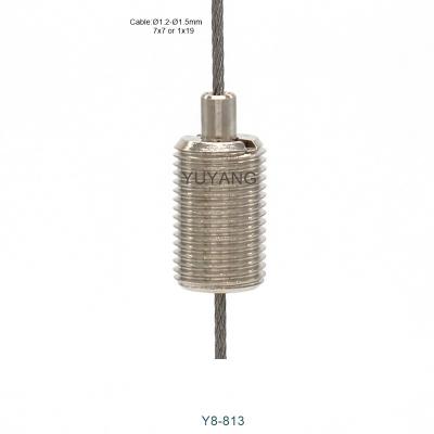 China Open Top Adjustable Cable Gripper 3/8-27T Thread Steel Wire Cable Gripper for sale