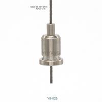 China Flanged Base Lighting Suspension Cable Gripper Top Press Nickel Plating For 0.8mm Cable for sale