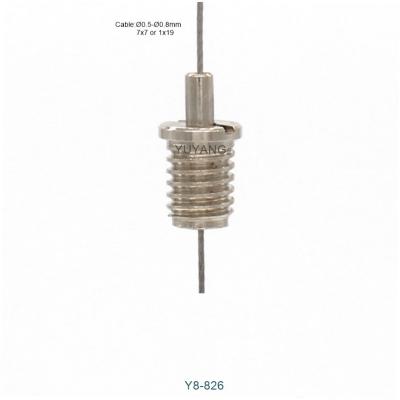China M6 Brass Cable Gripper 9mm Diameter Bottom Exit Grippers 7x7mm Compact for sale