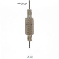China M6 Diamond Knurled Wire Cable Gripper Self Locking For 1.5mm 1x19mm Wire Rope Lights for sale