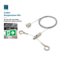 China Adjustable Cross Cable Suspension Kit with Double Hanging Hook Lights Picture Billboards Sign Y Hanging Wire Kit for sale