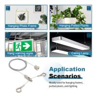 China Adjustable Cross Cable Suspension Kit with Double Hanging Hook Lights Picture Billboards Sign Y Hanging Wire Kit for sale