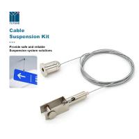China Ceiling Cable Suspension Kit for Sign, Acoustical System Custom Size Adjustable Steel Wire Hanging Cable Kit for sale