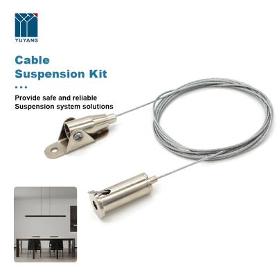China Lighting Cable Gripper Ceiling Mount Wire Rope Hanging Kit LED Lights, Strip Light Adjustable Cable Suspension Kit for sale