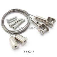 China Acoustic Panel Hanging Kit Sign, Acrylic Board, Panel Steel Wire Rope Cable Gripper Acoustic Ceiling Suspension Cable Set for sale
