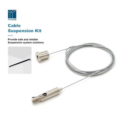 China Adjustable Cable Gripper Ceiling Hanging Wire Kit Lights, Light Box LED Light Cable Suspension Kit for sale