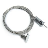 China LED Panel Light Cable Suspension Kit Light Fixture Suspension Cable Gripper High Quality Steel Cable Hanging Wire Kit for sale