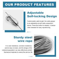 China Ceiling Hanging Wire Cable Kit with Suspension Hook Adjustable Hook Cable Gripper for Hanging Picture, Acoustic Panel for sale