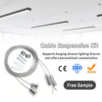 China Black Ceiling Hanging Wire Kit Ceiling Grip with Adjustable Cable Gripper Cable Suspension Kit for Lights Hanging System for sale