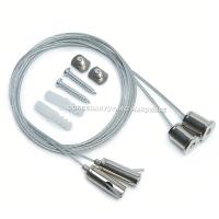 China Steel Wire Ceiling Hanging Kit for Hanging Lighting Fixtures Ceiling Fixing Mount with Cable Gripper Cable Suspension Kit for sale