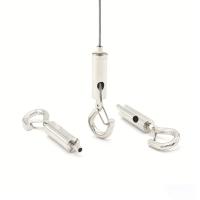 China Factory Price Adjustable Spring Cable Gripper Kit Stainless Steel Iron Art Hanging Kit with Ceiling Hook for Cable Management for sale
