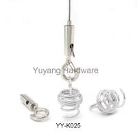 China Factory Price Adjustable Spring Cable Gripper Kit Stainless Steel Iron Art Hanging Kit with Ceiling Hook for Cable Management for sale