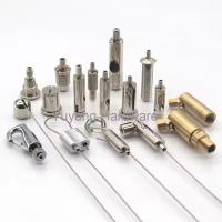China Hot Sales Gold Stainless Steel Wire Rope Sposter Hanging Rail System Lighting Fixtures Suspension Kit for sale