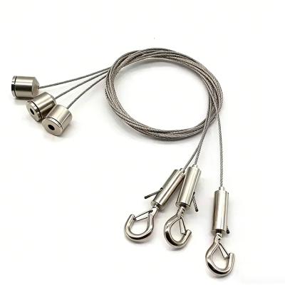 China Factory Hanging Kit Adjustable Ceiling Rose Wire Rope Hanging Kits Hanging Cable Lighting for sale