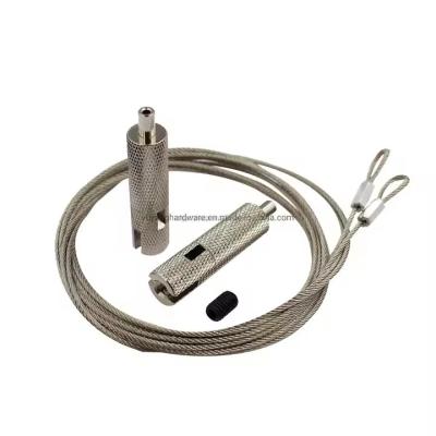 China Factory Price Suspension Cable Gripper Adjustable Cable Gripper Steel Wire Light Hanging Kit with Looping for sale