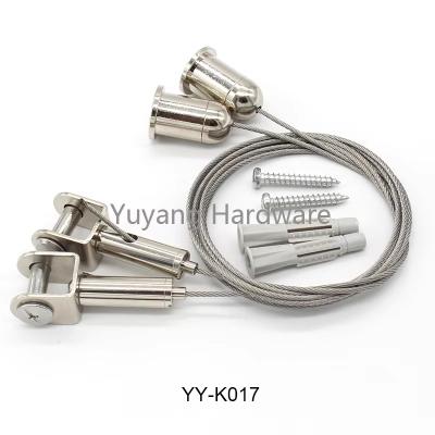 China Factory Price Suspension Cable Grippers Stainless Steel Wire Universal Brass Cable Gripper Hanging Kit Hook Hanging System for sale