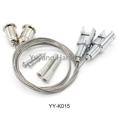 China Factory Wholesale Custom  Hanging Kit New Type Stainless Steel Cable Holder  Brass Cable Gripper with Screw Hanging System for sale