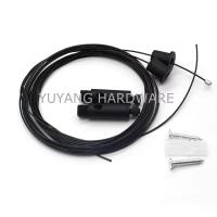 China Black  Zinc Alloy Braking Carabiner Hook Suspension Kit Ceiling Mounting for Ceiling Lamp LED Hanging System  Linear Light for sale