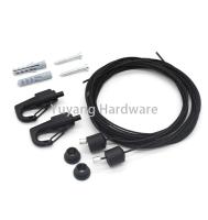 China Black  Zinc Alloy Braking Carabiner Hook Suspension Kit Ceiling Mounting for Ceiling Lamp LED Hanging System  Linear Light for sale