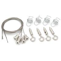 China Factory Price Ceiling Fixing Light Suspension Set Custom Steel Wire Rope with Adjustable Hook Cable Gripper Hanging System Screw for sale