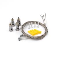 China Factory adjustable Ceiling Suspension Set Steel Wire Cable Adjustable Lights Suspension Kit Lighting Hanging System for sale