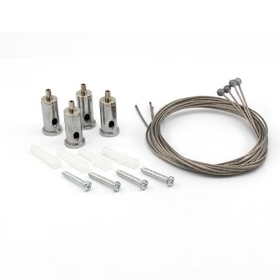 China Hanging Kit Suspension Kit Stainless Steel Wire with Adjuster Aircraft Looping Cable Lock Loop Cable Safety Cable Grip Lock Wire for sale